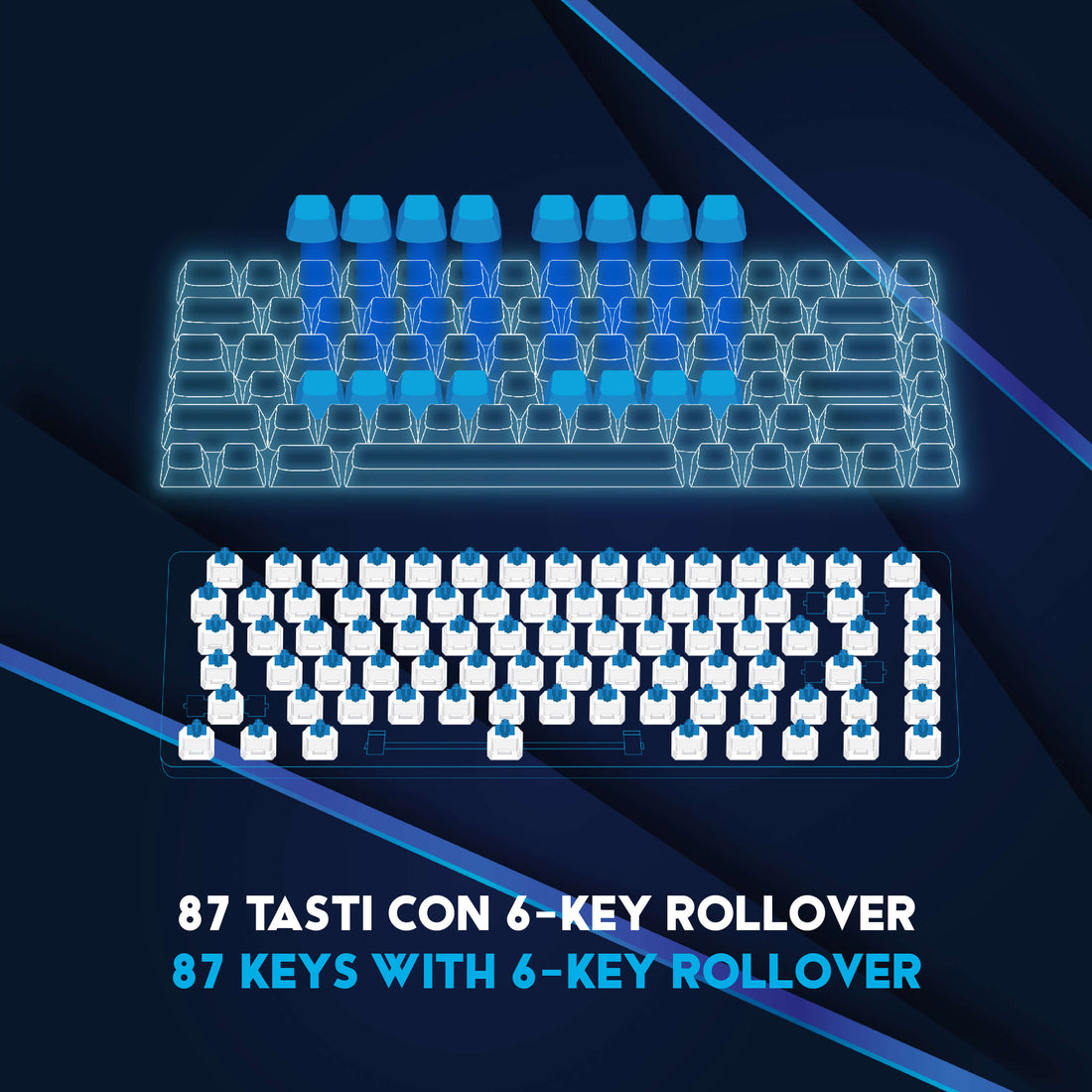 Raven+ USB pro gaming mechanical keyboard for PC